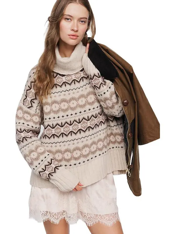 Barbour Fairisle Turtleneck Sweater - Birch Multi