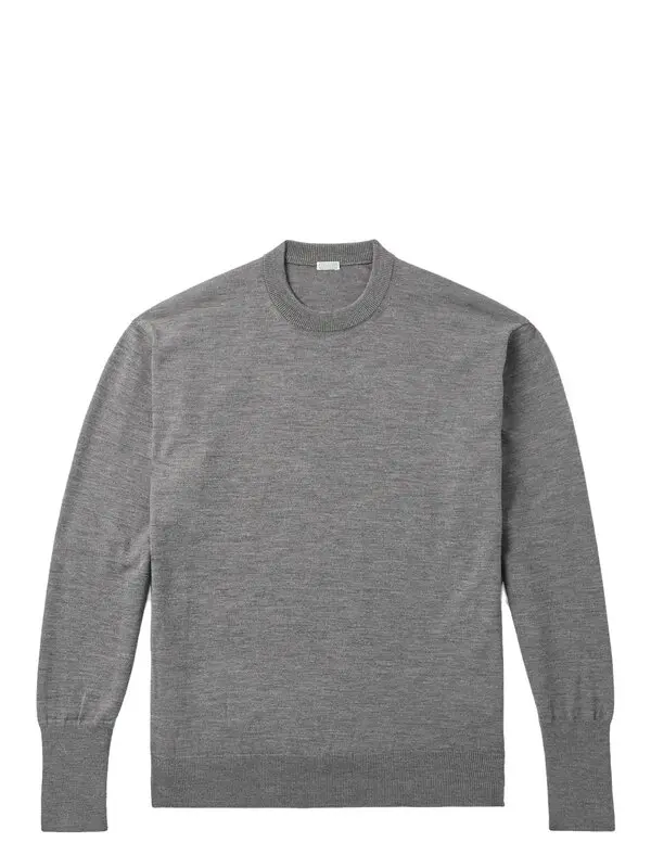 A.PRESSE Crewneck Wool Sweater - Gray
