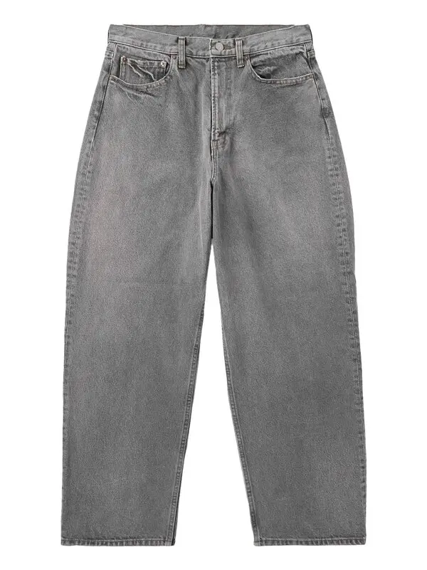 A.PRESSE Tapered Rigid Denim Jeans - Gray
