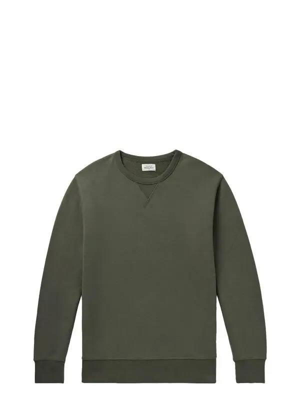 Hartford Cotton-jersey Sweatshirt - Green