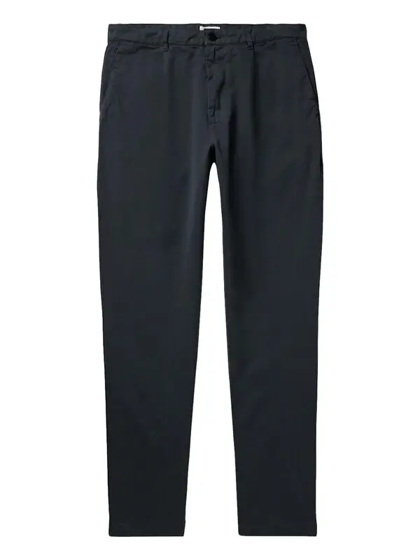 Hartford Tommy Straight-leg Cotton-twill Trousers - Blue