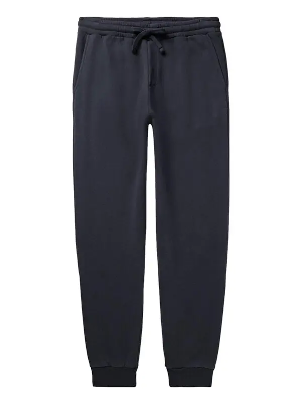 Hartford Tapered Cotton-jersey Sweatpants - Blue