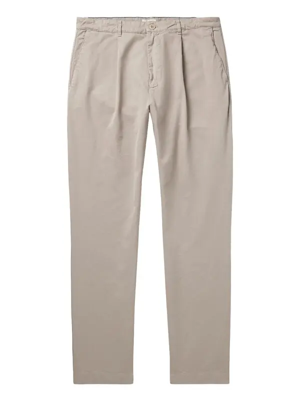Hartford Tommy Straight-leg Cotton-twill Trousers - Neutrals