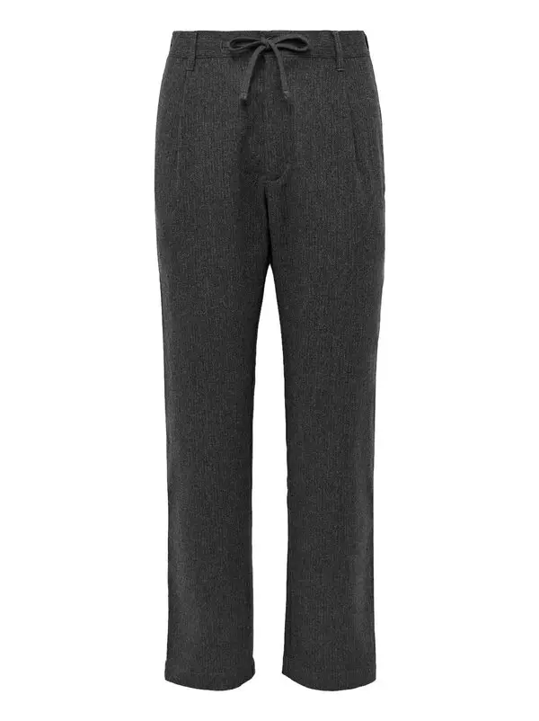 Hartford Tanker Straight-leg Wool-blend Trousers - Gray