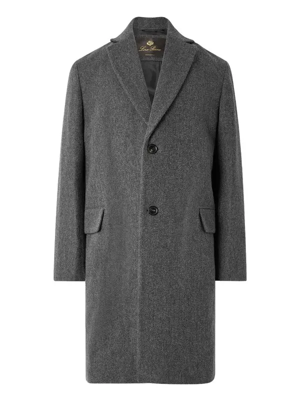 Loro Piana Cashmere And Linen-blend Overcoat - Gray