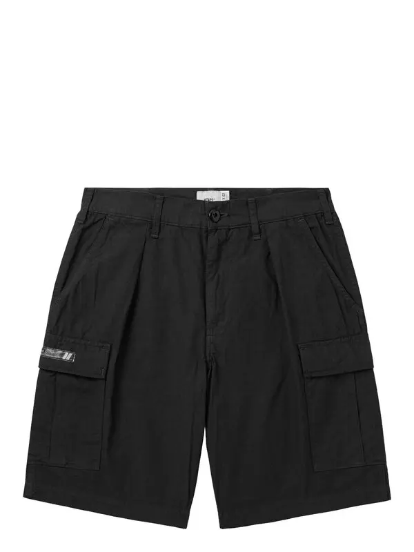 WTAPS Straight-leg Cotton-ripstop Shorts - Black