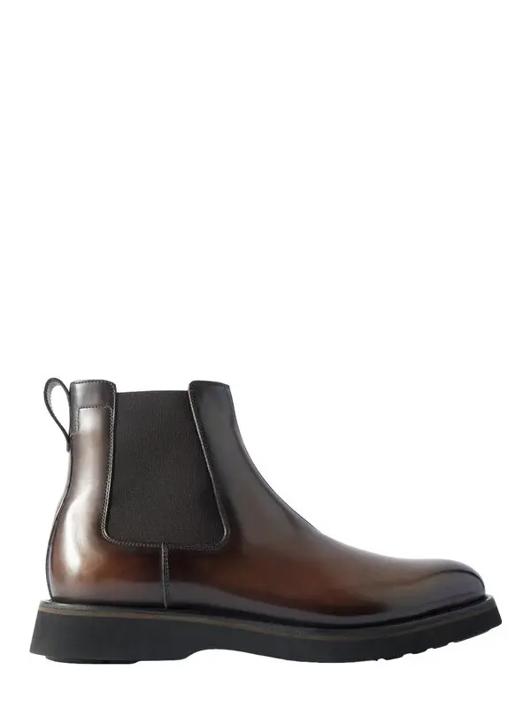 Berluti Alessio Venezia Leather Chelsea Boots - Brown