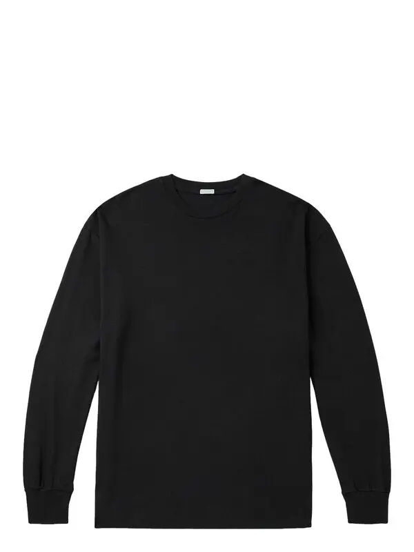 A.PRESSE Cotton And Cashmere-blend Jersey T-shirt - Black