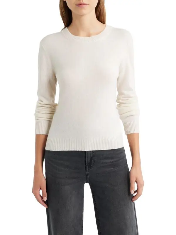REFORMATION Lian Crewneck Cashmere Sweater - Gossamer