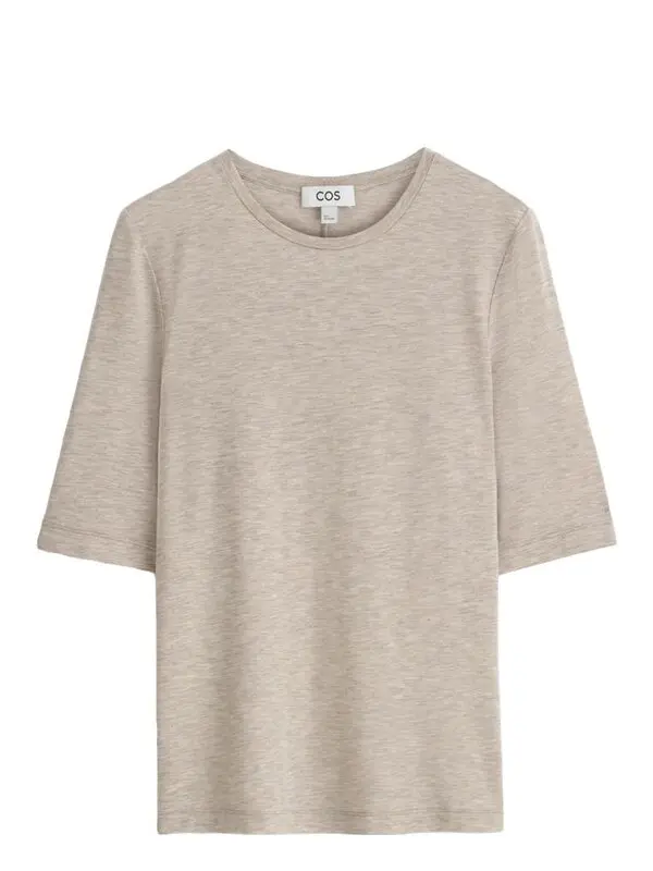 Cos Slim Lightweight T-shirt - Light Beige