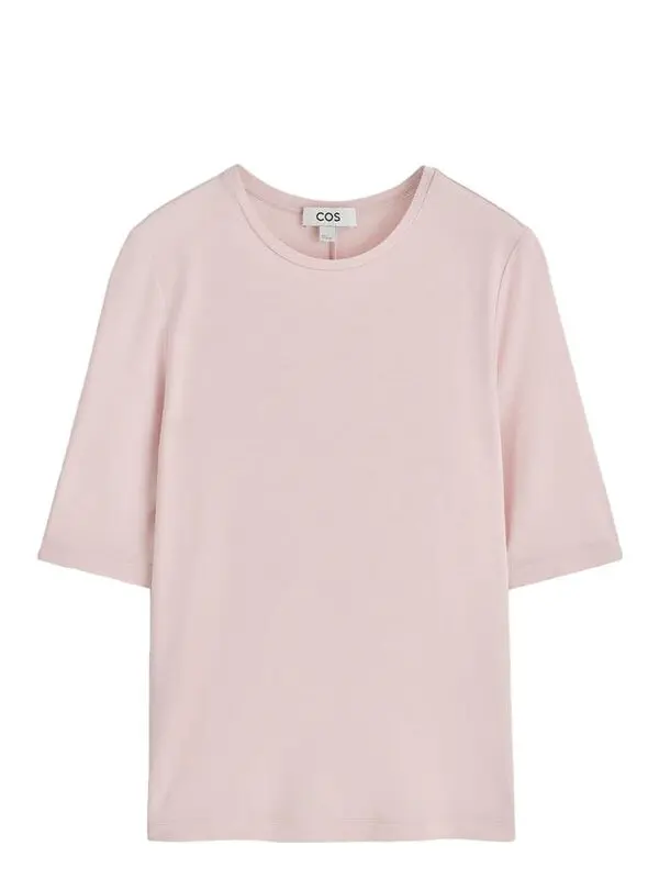 Cos Slim Lightweight T-shirt - Pink
