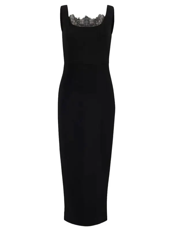 Roland Mouret Lace-insert Crepe Dress - Black