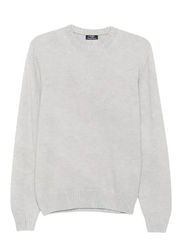 BARBA NAPOLI Cashmere Round-neck Sweater - Grey