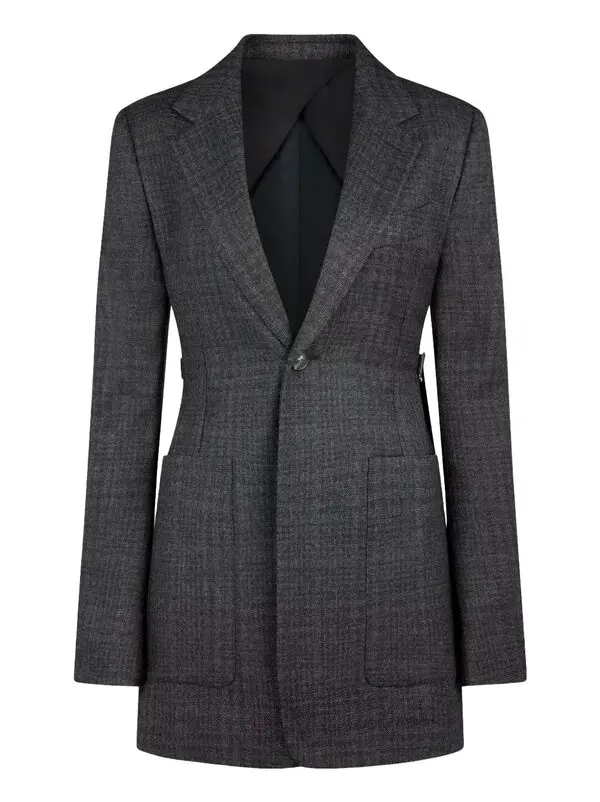 TOD'S Patch-pocket Single-breasted Blazer - Grey