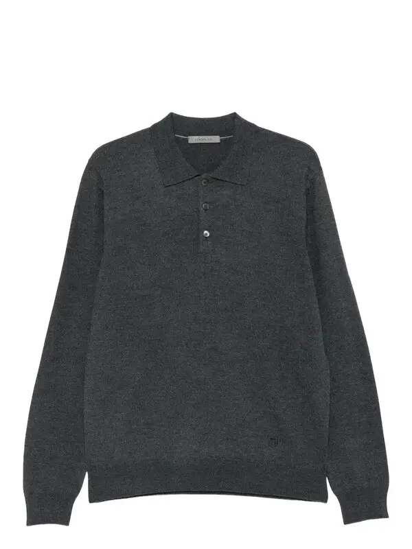 Corneliani Polo-neck Buttoned Polo Shirt - Grey