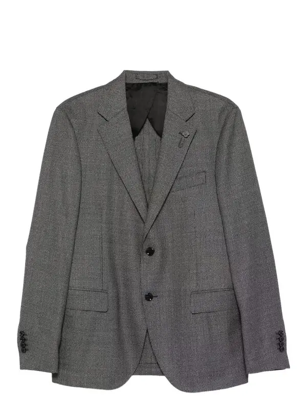 LARDINI Wool Single Breasted Suit - Grey