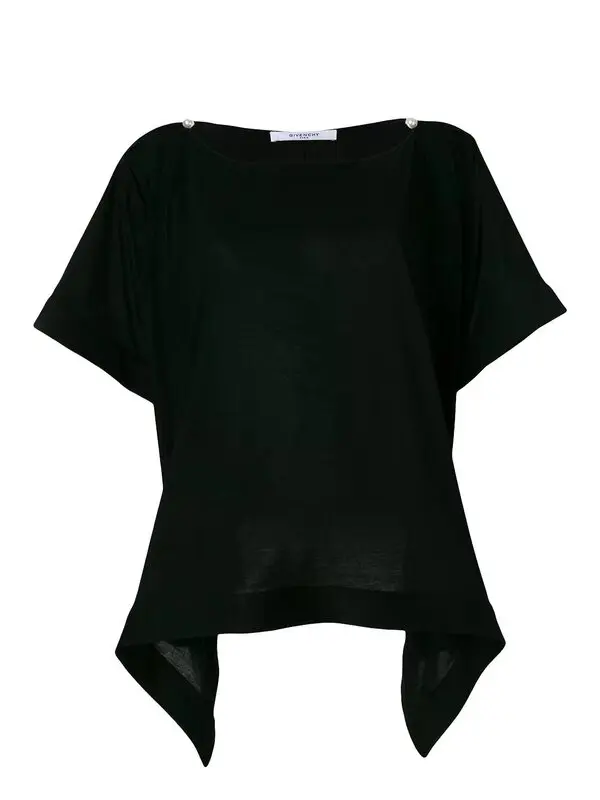 Givenchy Draped Hem T-shirt - Black