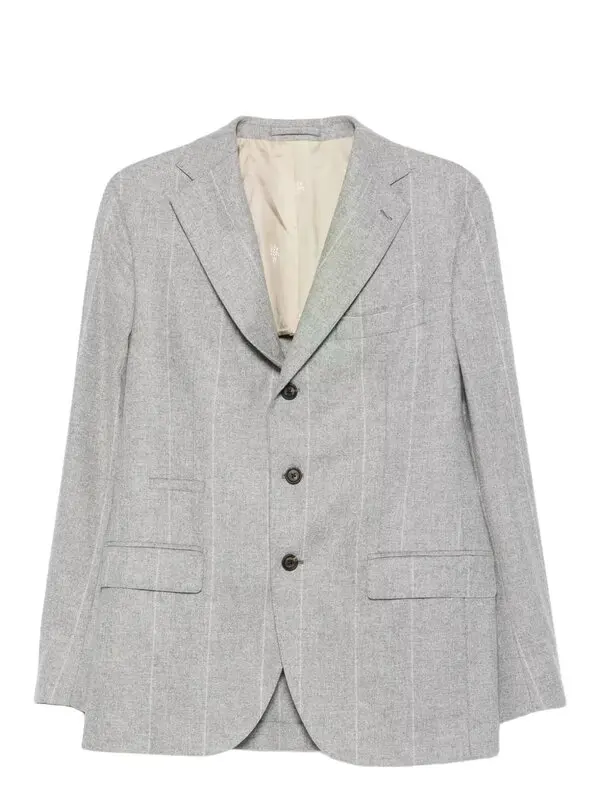 Eleventy Pinstripe Suit - Grey