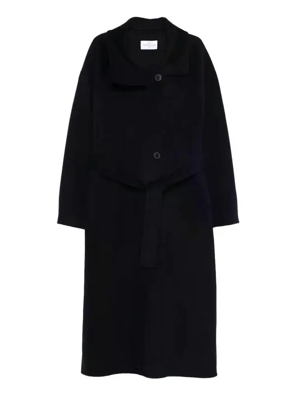 THE DYNAMIS STUDIO Belted Wool Coat - Blue