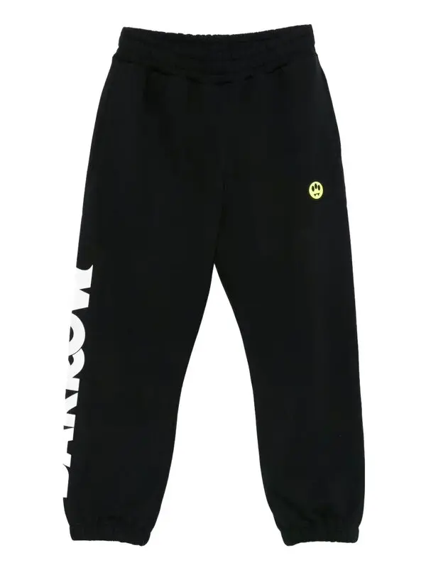 BARROW Logo-print Cuffed Joggers - Black