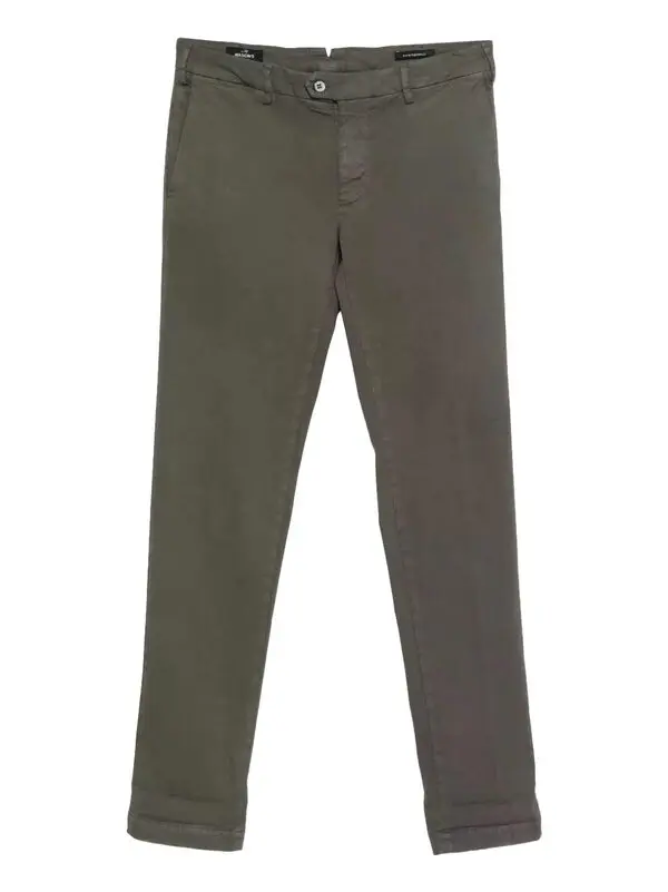 MASON'S Cuffed Straight-leg Trousers - Green