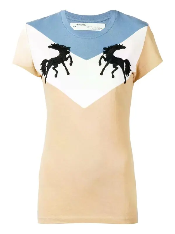 Off-White Twisting Horses T-shirt - Neutrals