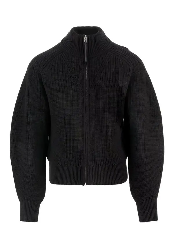 Jacquemus Zip-front Merino-wool Cardigan - Black