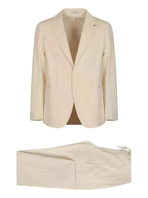 Tagliatore Two-button Textured-effect Suit - Neutrals