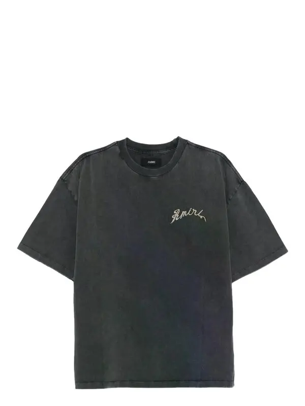 Amiri Embroidered Short-sleeve T-shirt - Black