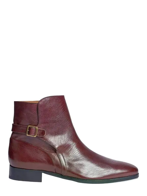 FURSAC Ankle-strap Leather Boots - Red