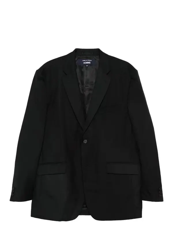 Comme Des Garçons Single-button Wool Blazer - Black
