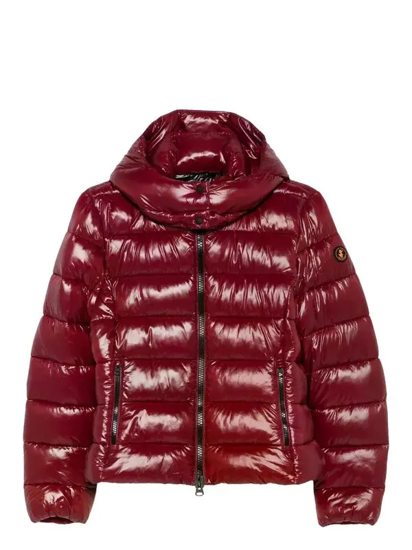 SAVE THE DUCK Hooded Puffer Jacket - Red