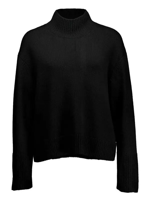 ALLUDE High-neck Sweater - Black