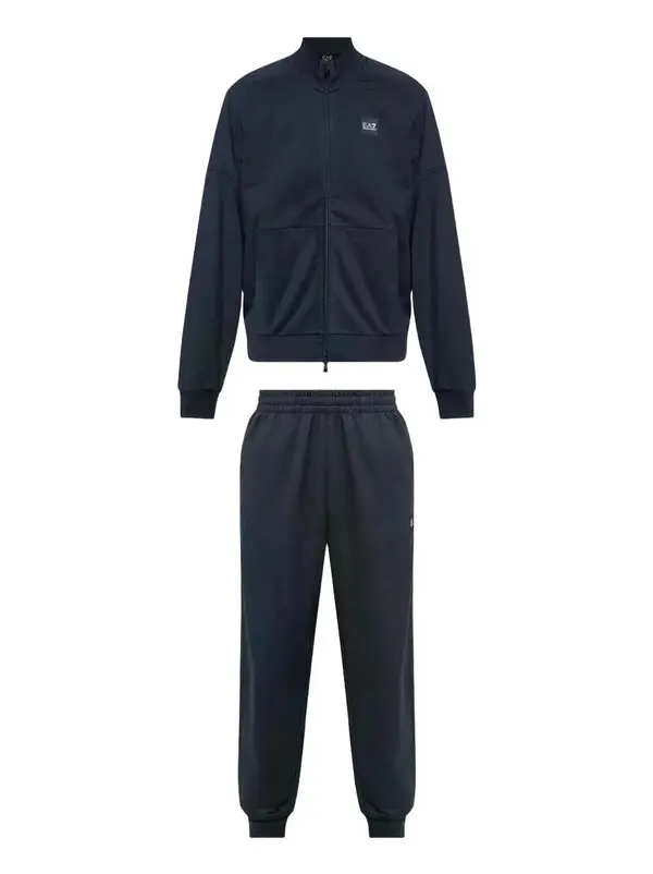 Emporio Armani Logo-patch Zip-up Tracksuit - Blue