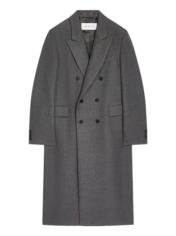 Dries Van Noten Double-breasted Wool Coat - Grey