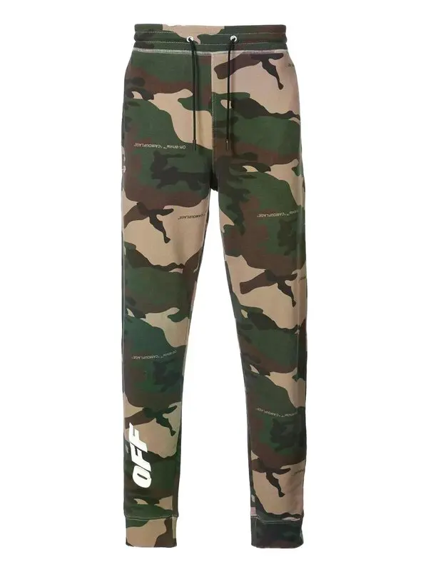 Off-White Camouflage Print Sweatpants - Brown