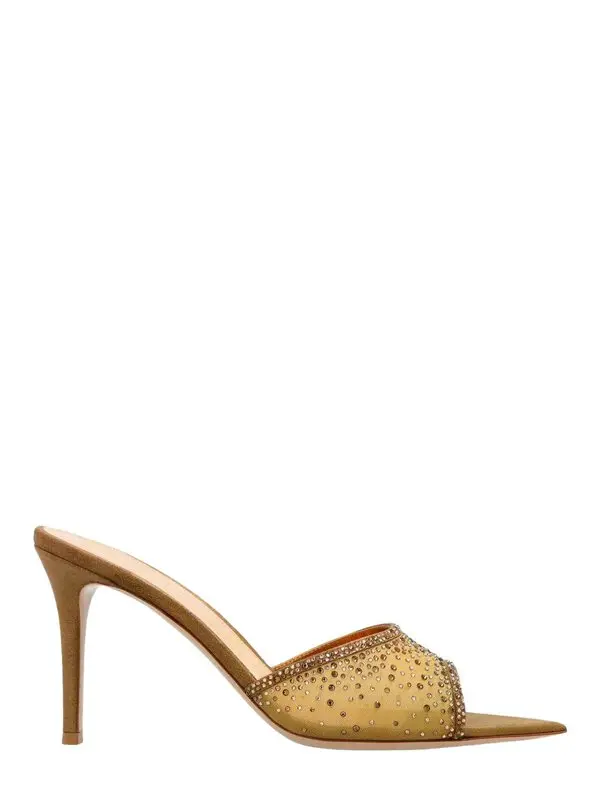GIANVITO ROSSI 85mm Rania Crystal-embellished Sandals - Gold