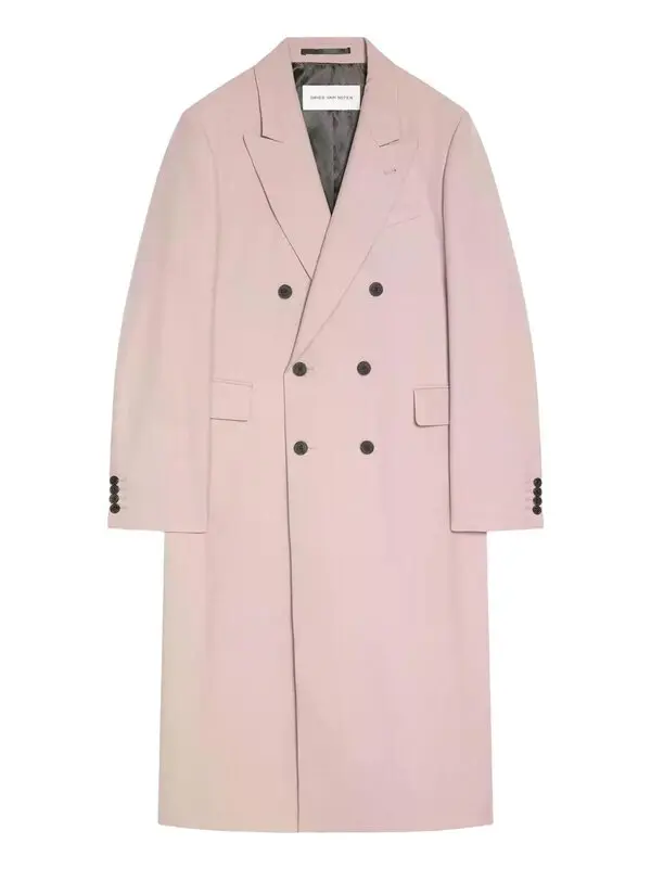 Dries Van Noten Double-breasted Wool Coat - Pink