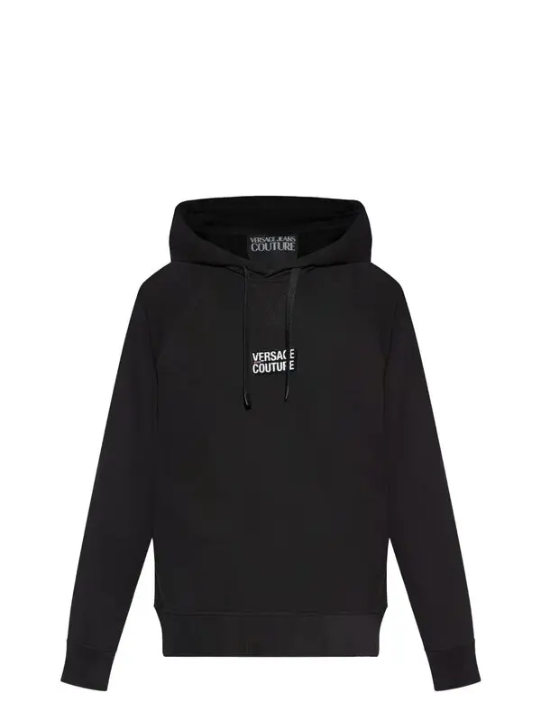 Versace Logo-patch Hoodie - Black