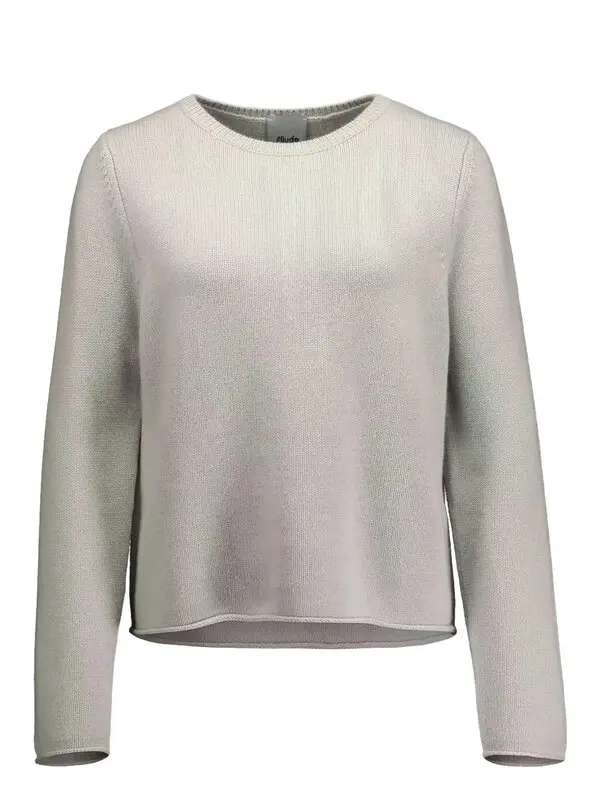 ALLUDE Round-neck Sweater - Grey
