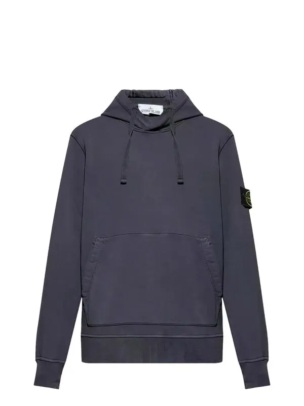 Stone Island Logo-patch Hoodie - Blue