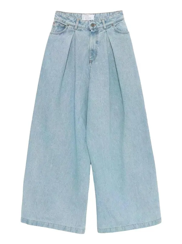 Giuseppe Di Morabito Pleated Wide-leg Jeans - Blue