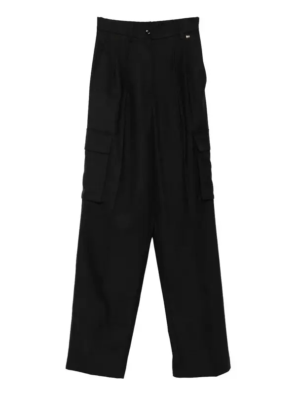 Herno Pleated Cargo Trousers - Black
