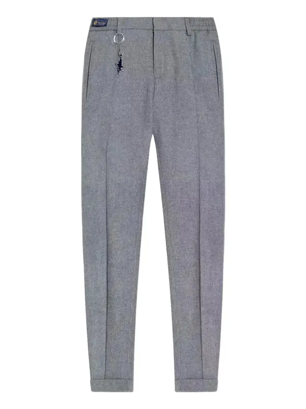 Paul & Shark Shark-detail Trousers - Grey