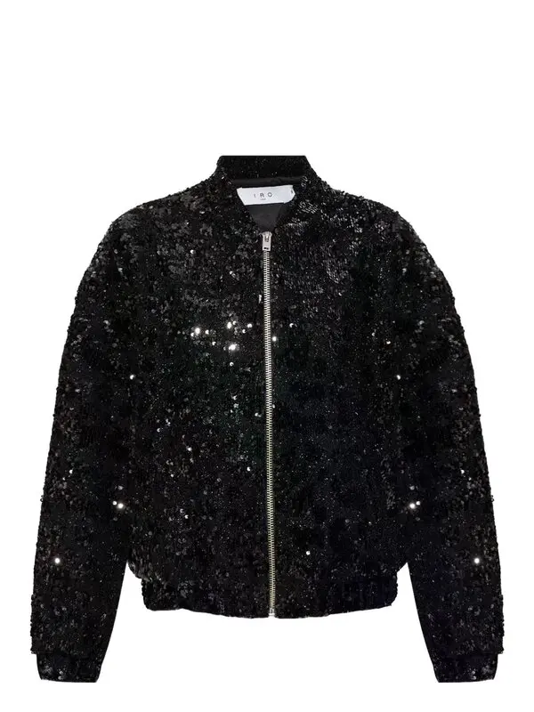 IRO PARIS Sequin Bomber Jacket - Black