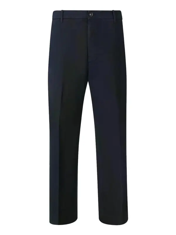 NINE:INTHE:MORNING Button-fastening Cotton Trousers - Blue