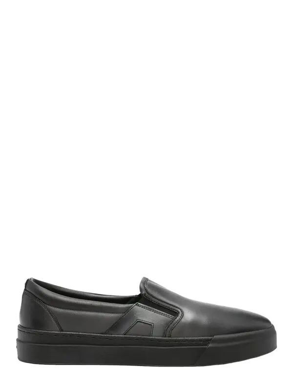 Santoni Leather Loafers - Black