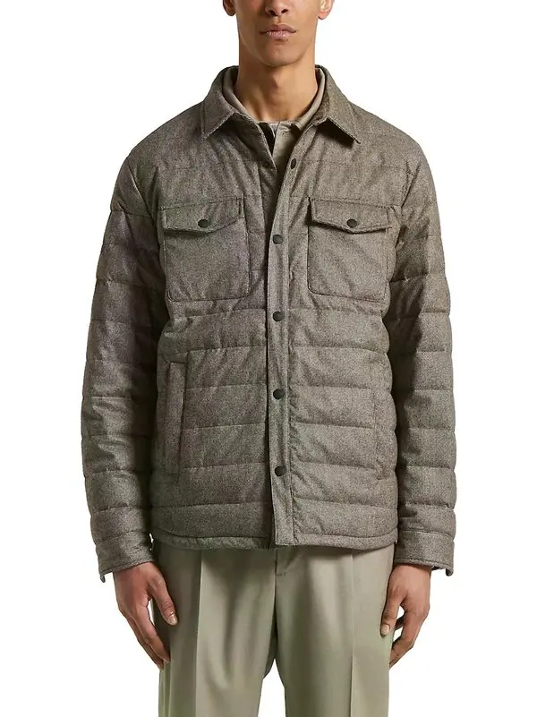 Peserico Houndstooth Quilted Jacket - Brown