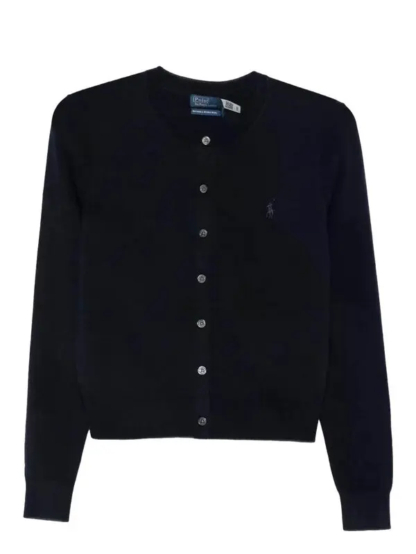 Polo Ralph Lauren Button-front Cardigan With Embroidered Logo - Blue