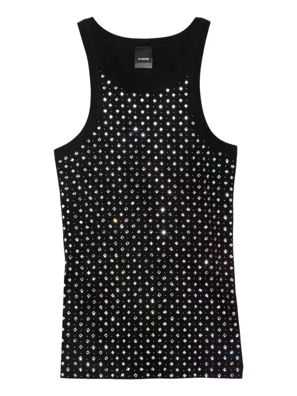 Pinko Crystal-embellished Tank Top - Black